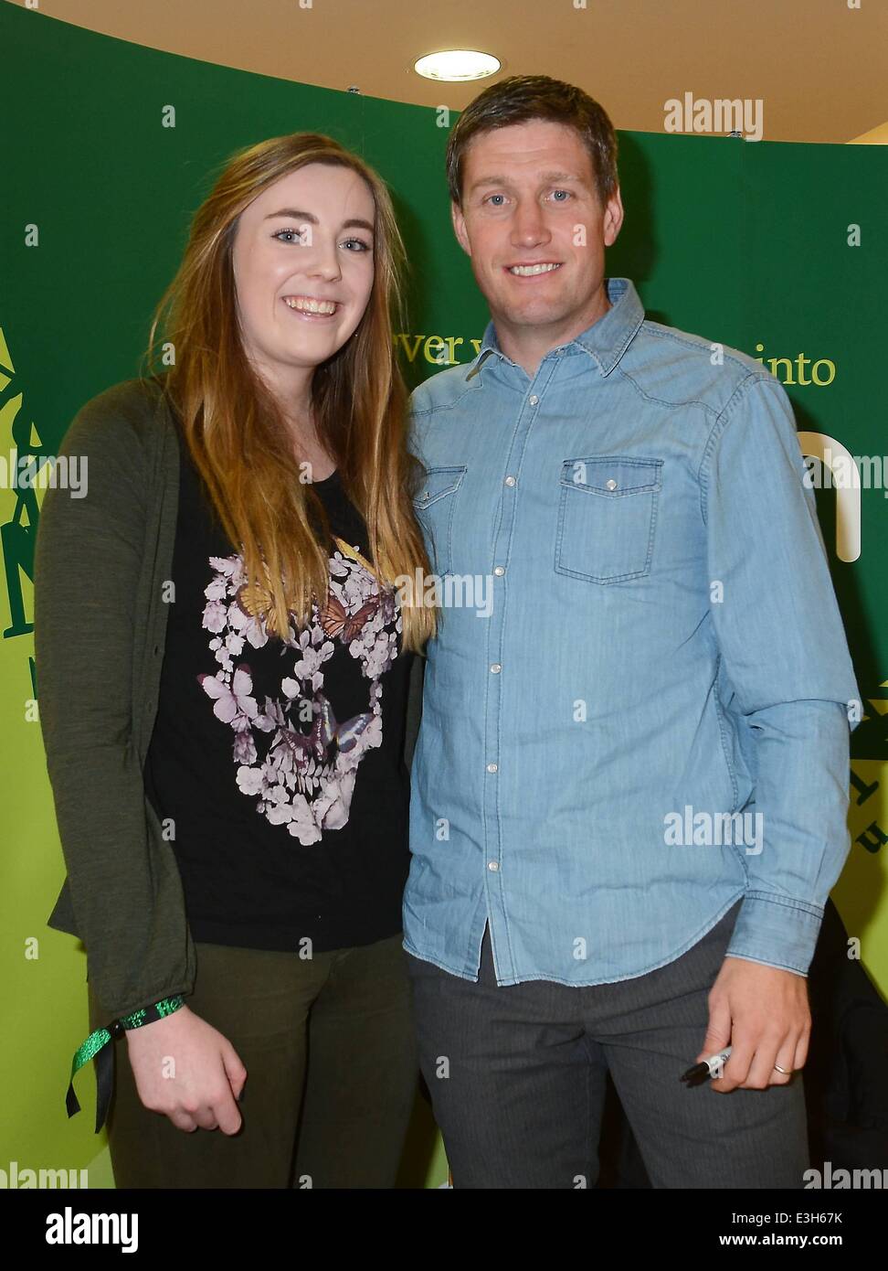 Rugby player Ronan O'Gara signs copies of his book 'Unguarded' at ...