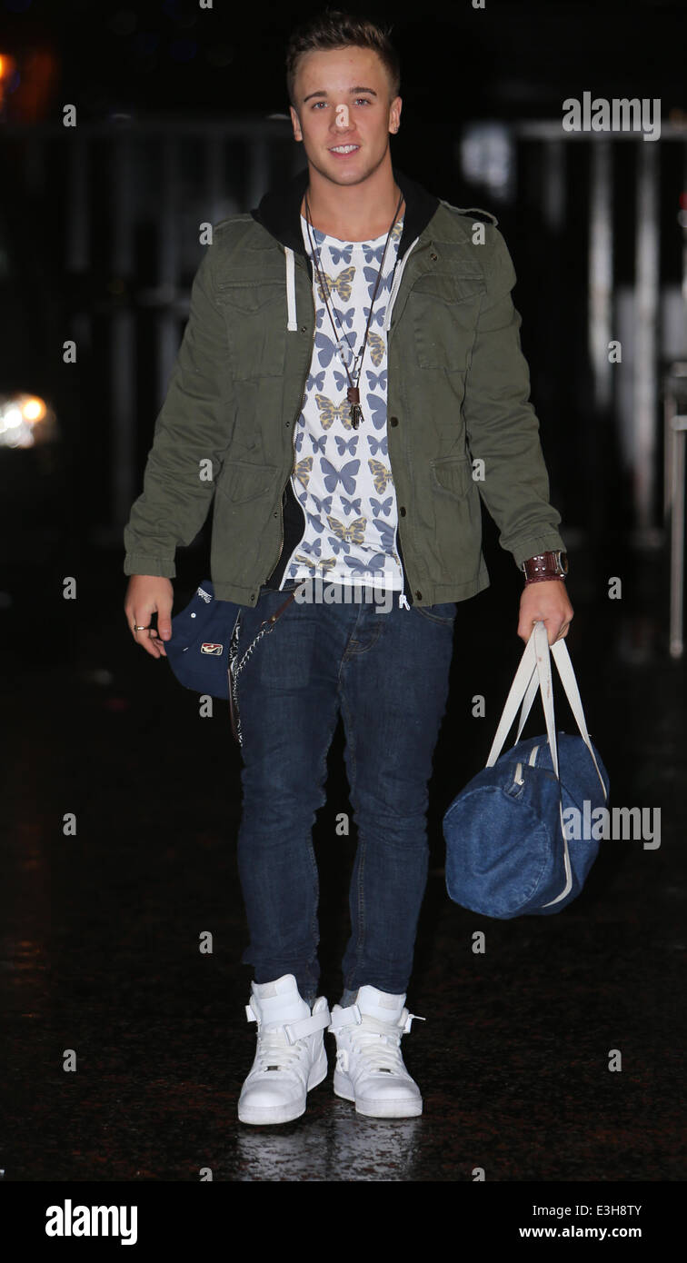 X factor Sam Callahan outside the itv studios Featuring: Sam Callahan ...