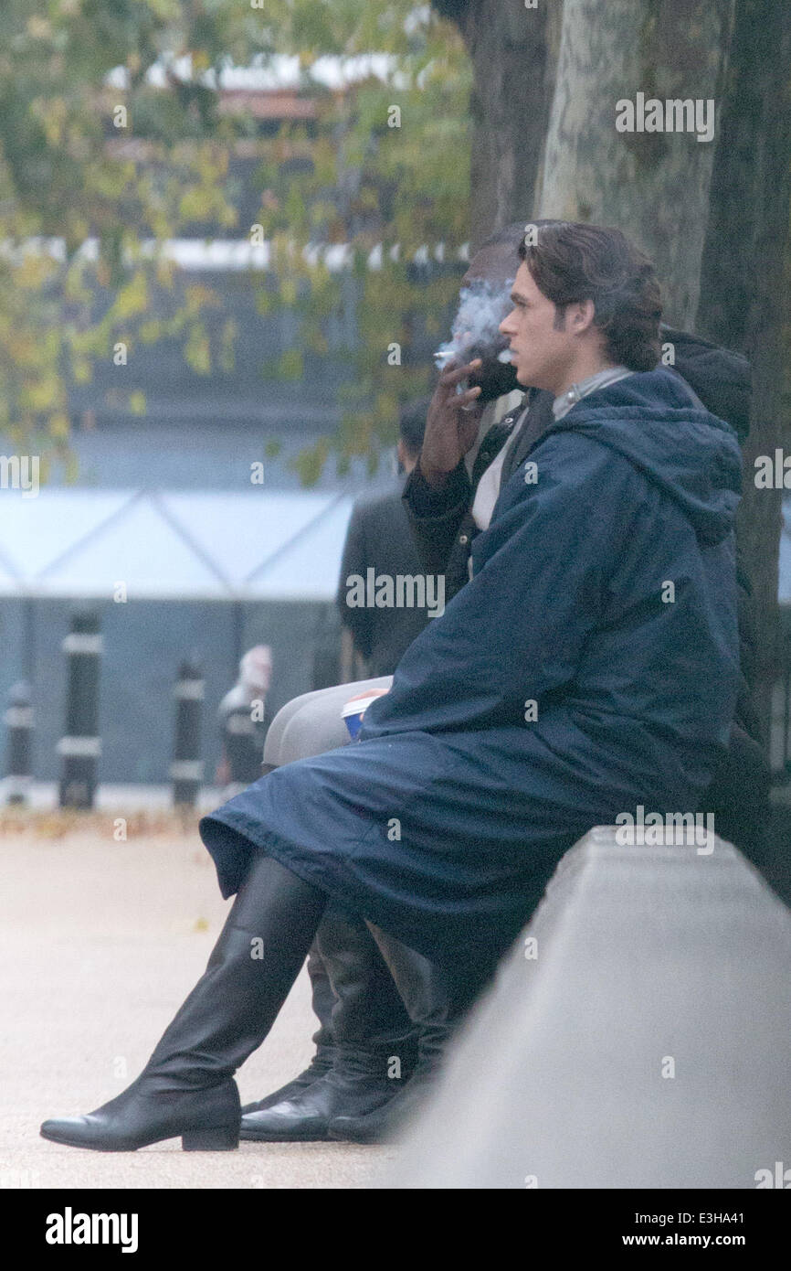Nonso Anozie and Richard Madden take a break on the set of 'Cinderella ...