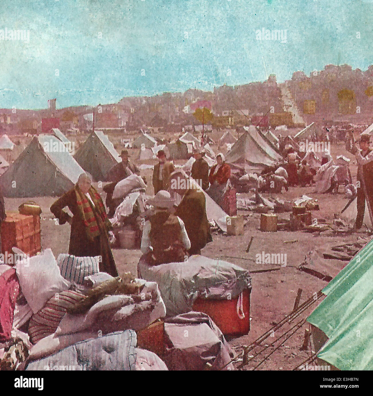 The refugee camps and shelters at Ft. Mason after the Earthquake and ...