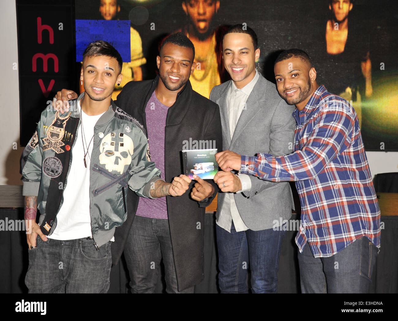 JLS sign copies of their new and last album 'Goodbye: Greatest Hits' at ...