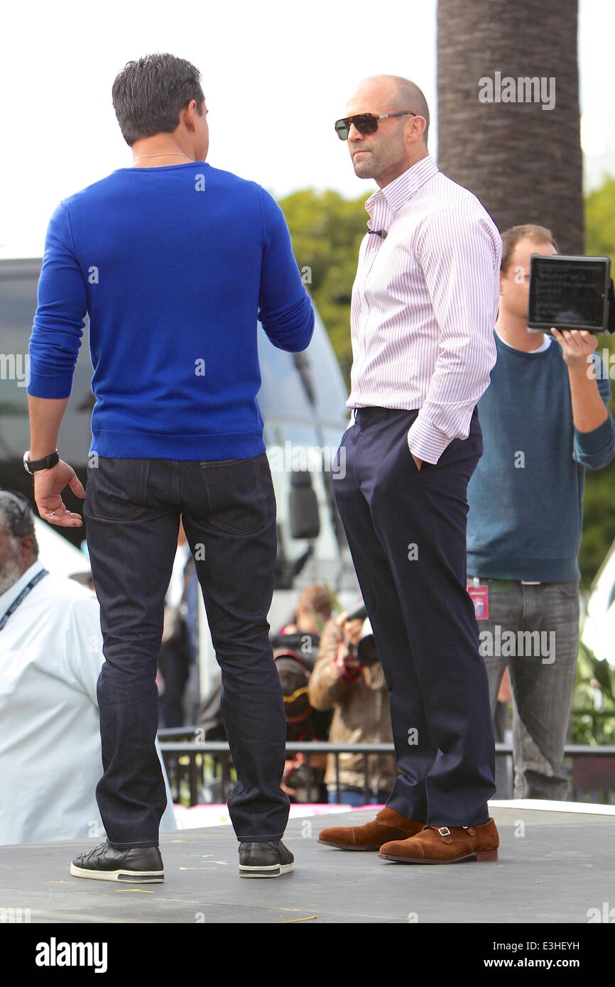 Jason Statham seen at Universal Studios, where he was interviewed by ...