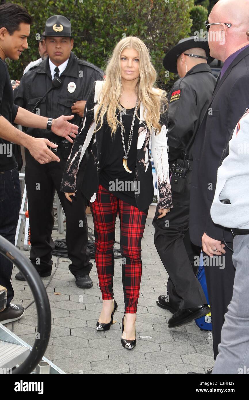 Fergie filming Extra with Mario Lopez Featuring: Fergie Where: Los ...