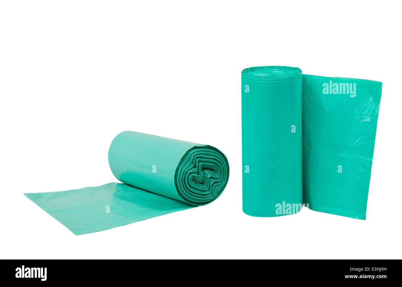 Bags garbage rolls isolated on white background Stock Photo - Alamy