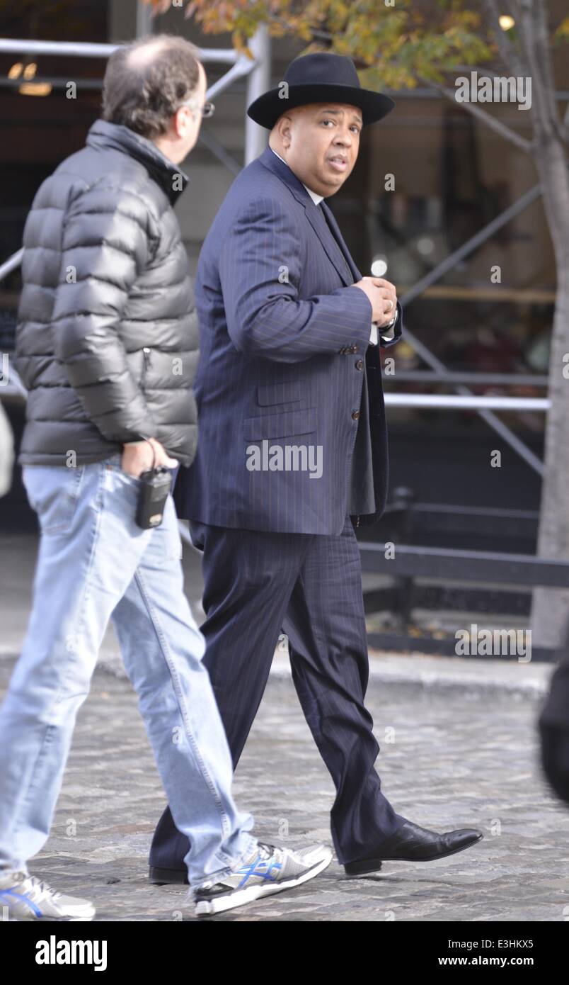 Reverend Run filming a video in Brooklyn Featuring: Reverend Run Where ...