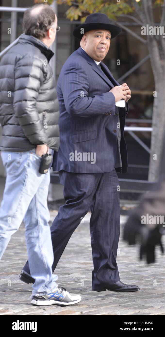 Reverend Run filming a video in Brooklyn Featuring: Reverend Run Where ...