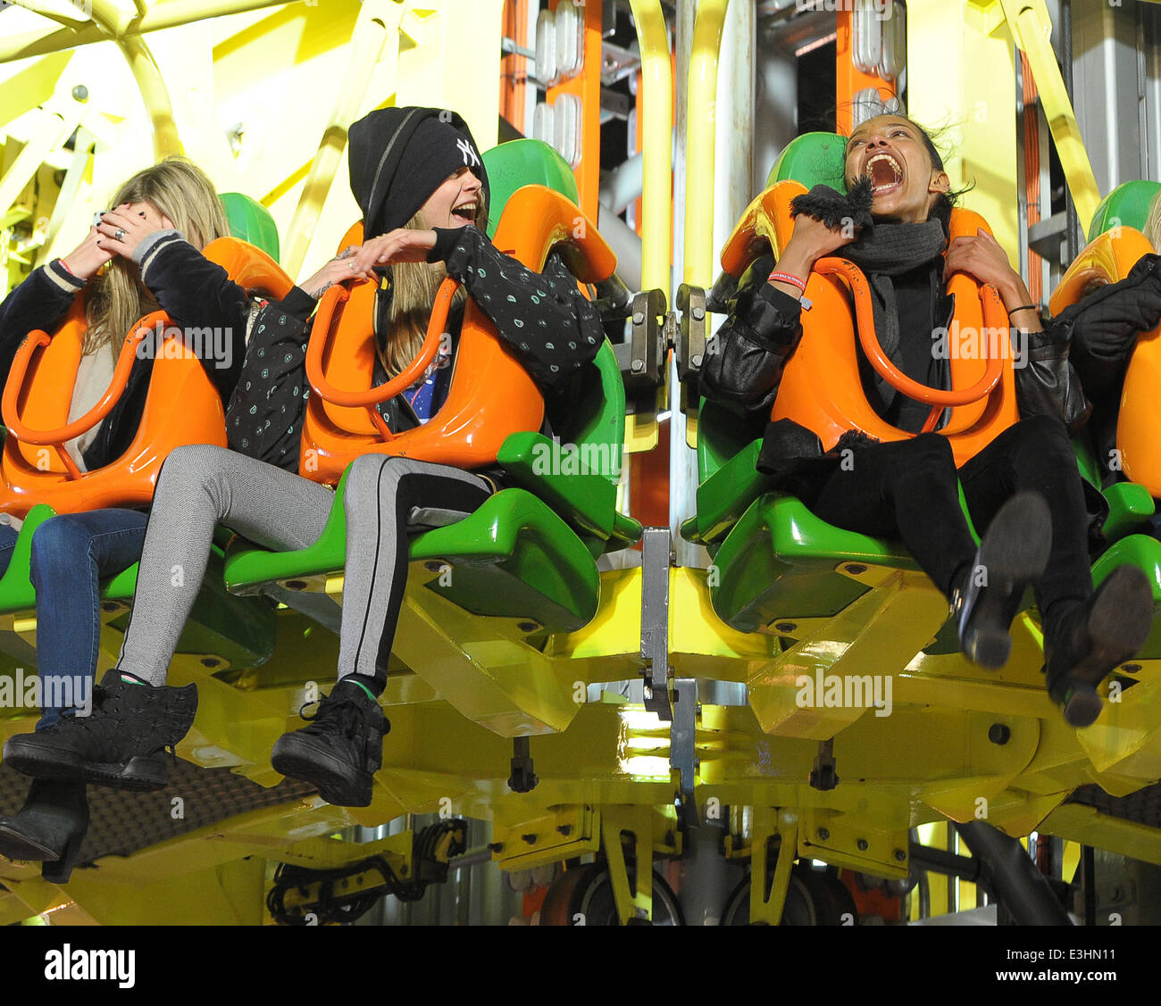 Cara Delevingne, Georgia May Jagger and Suki Waterhouse enjoy an ...