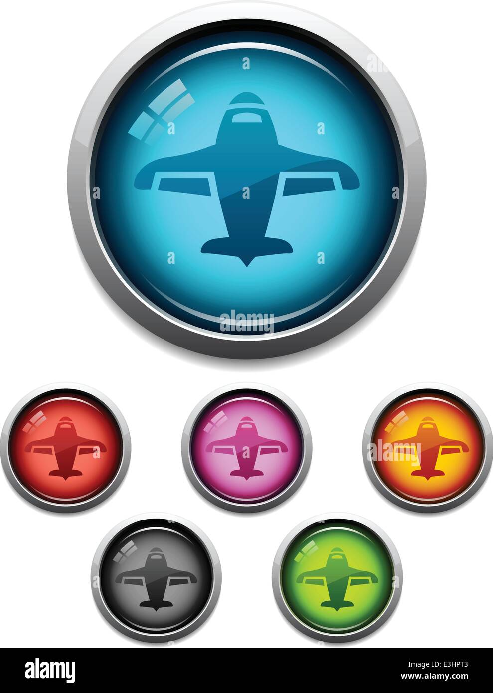 Airplane button hi-res stock photography and images - Alamy