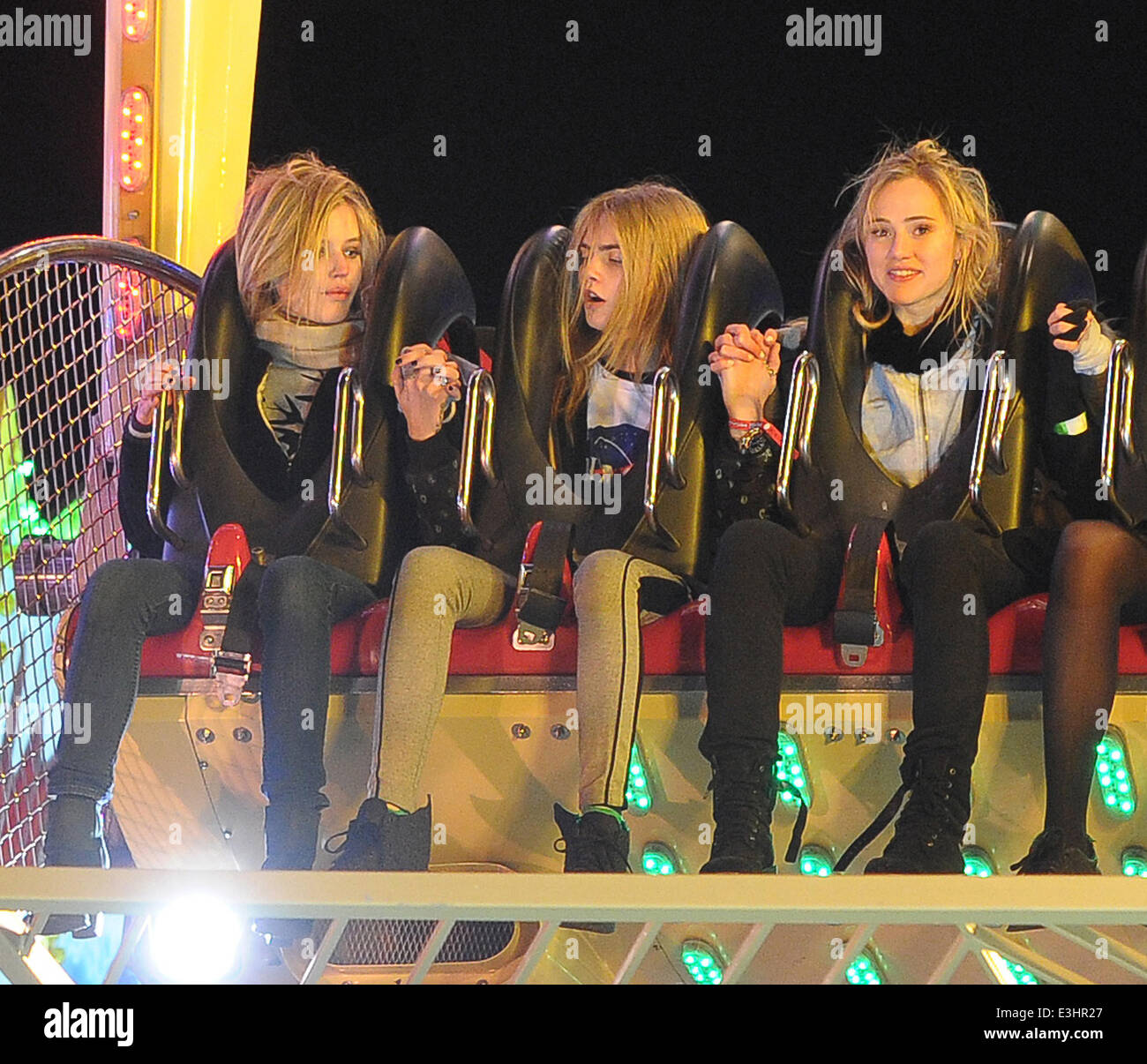 Cara Delevingne, Georgia May Jagger and Suki Waterhouse enjoy and ...