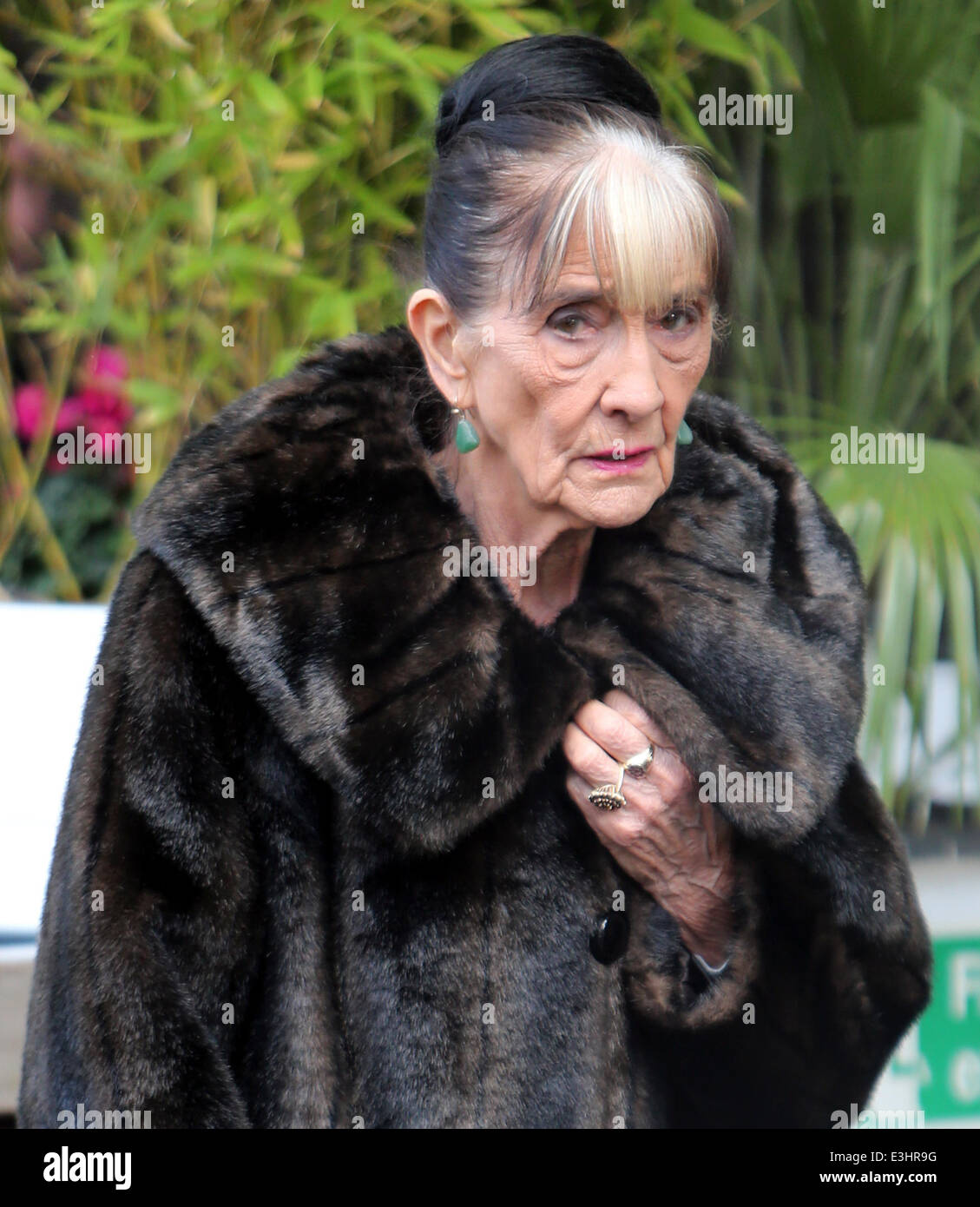 June Brown outside the itv studios Featuring: June Brown Where: London ...