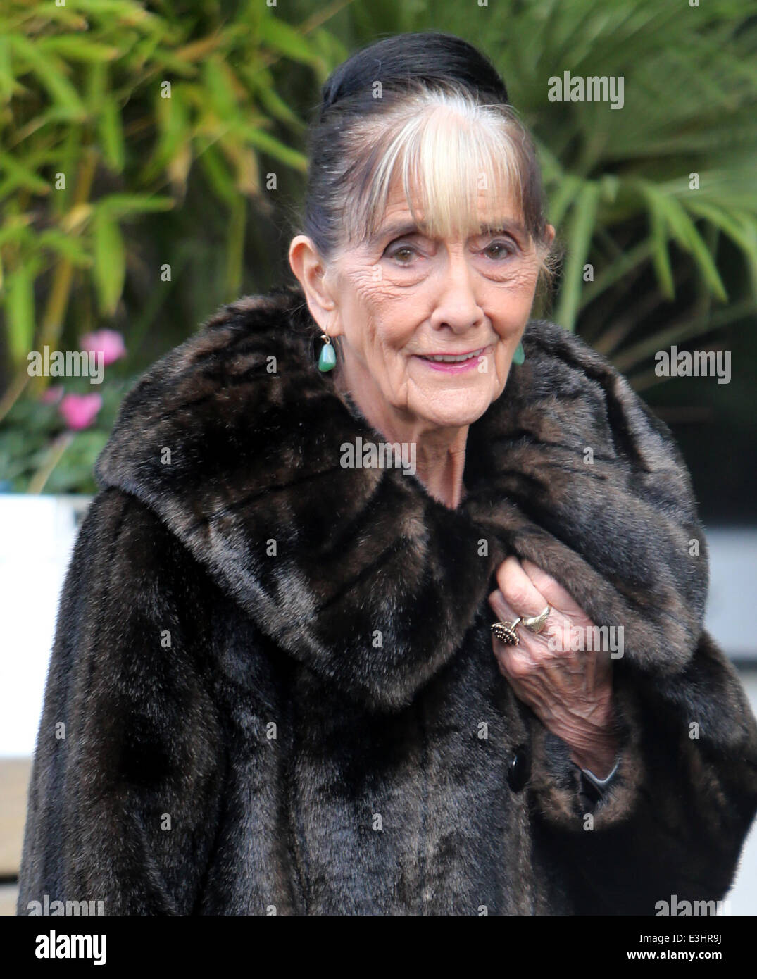 June Brown outside the itv studios Featuring: June Brown Where: London ...