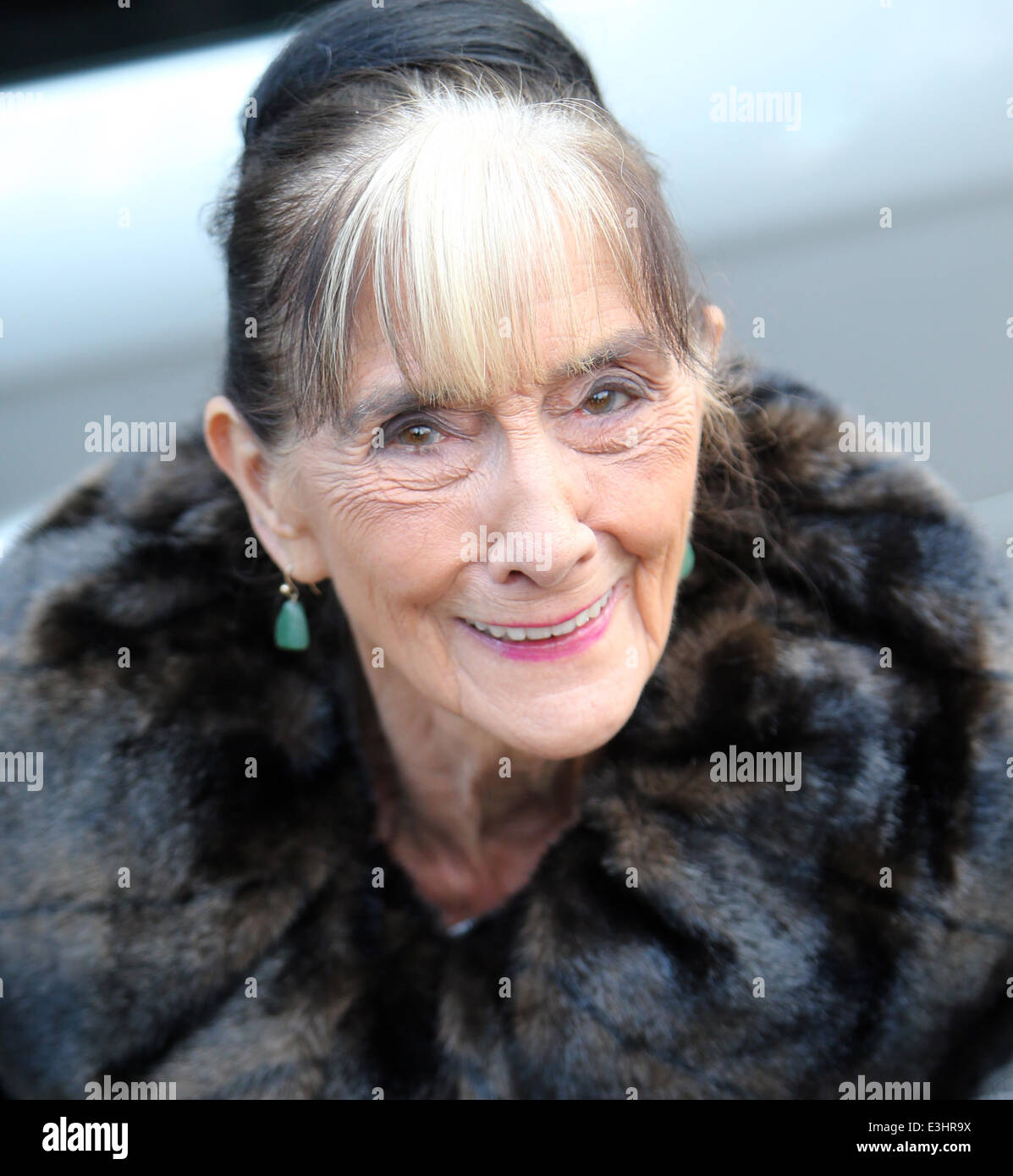 June Brown outside the itv studios Featuring: June Brown Where: London ...