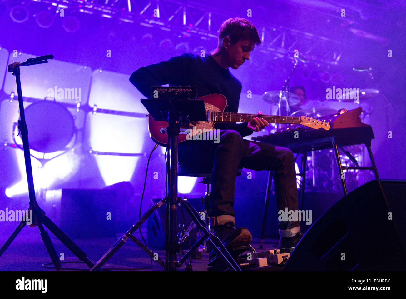 James Blake performs at the Roseland Theater. Featuring: James Blake ...