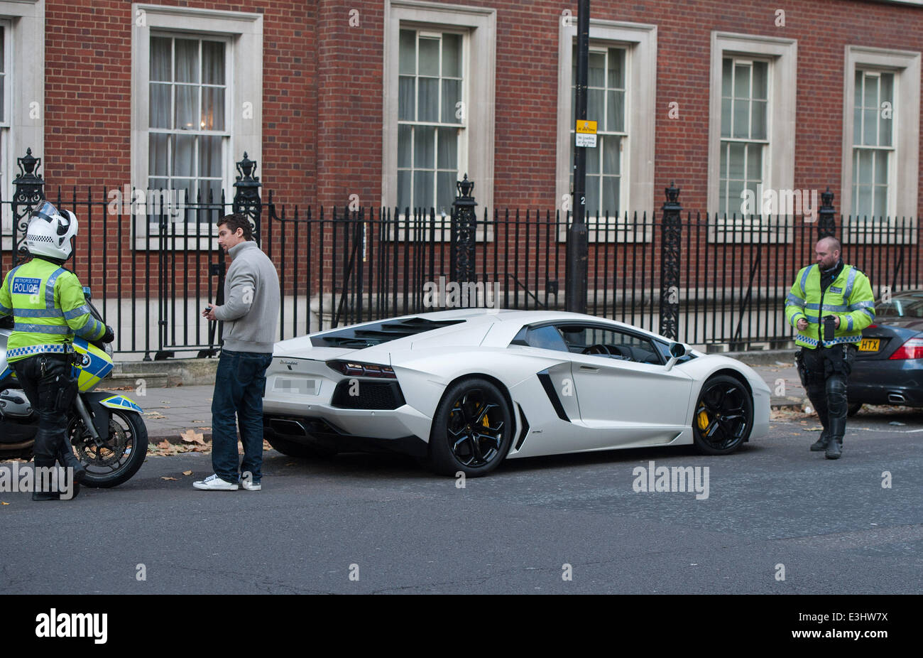 A man driving a Lamborghini on Grosvenor Square is pulled over by ...