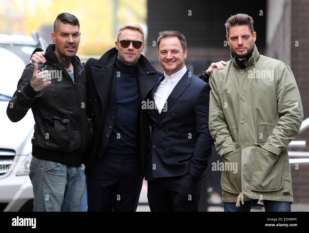 Boyzone outside the ITV studios Featuring: Boyzone Where: London ...