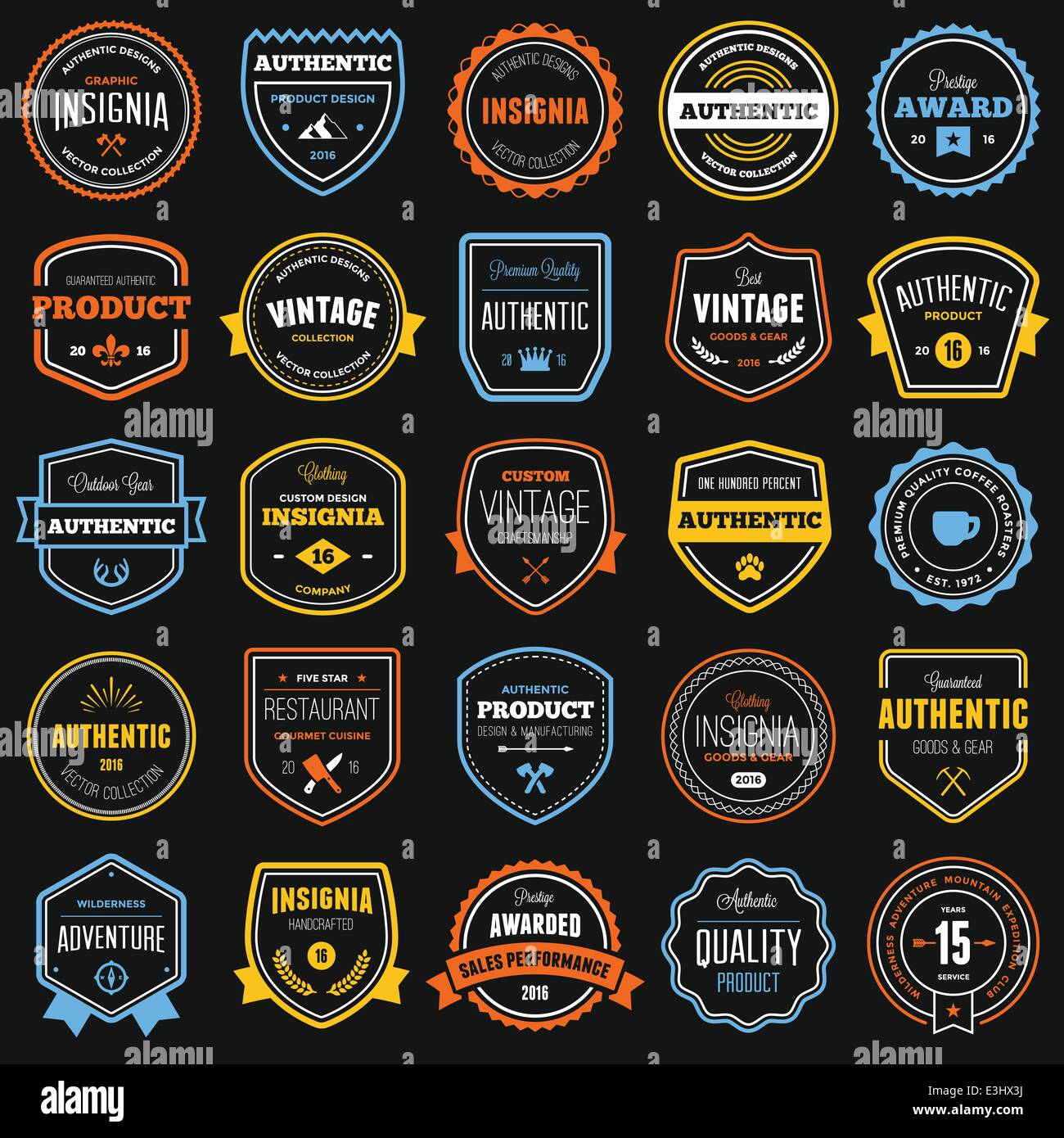 Set of various badges and labels with text Stock Vector Image & Art - Alamy