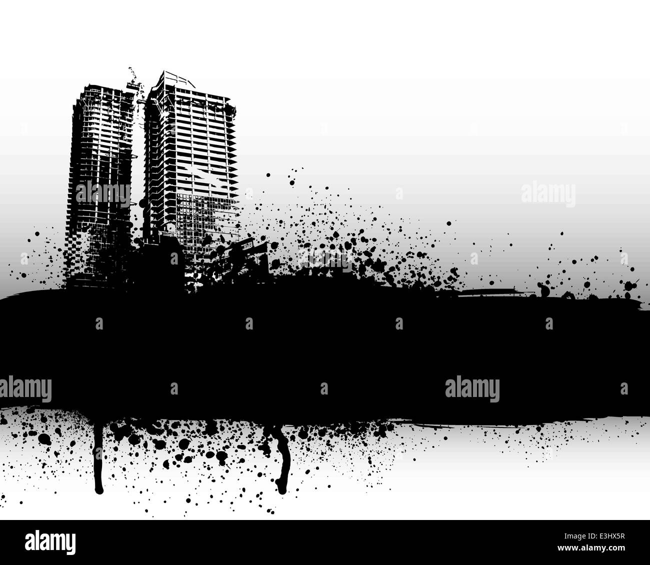 City digital backdrop Black and White Stock Photos & Images - Alamy