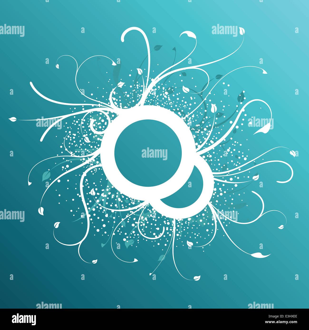 Art flower teal blue Stock Vector Images - Alamy