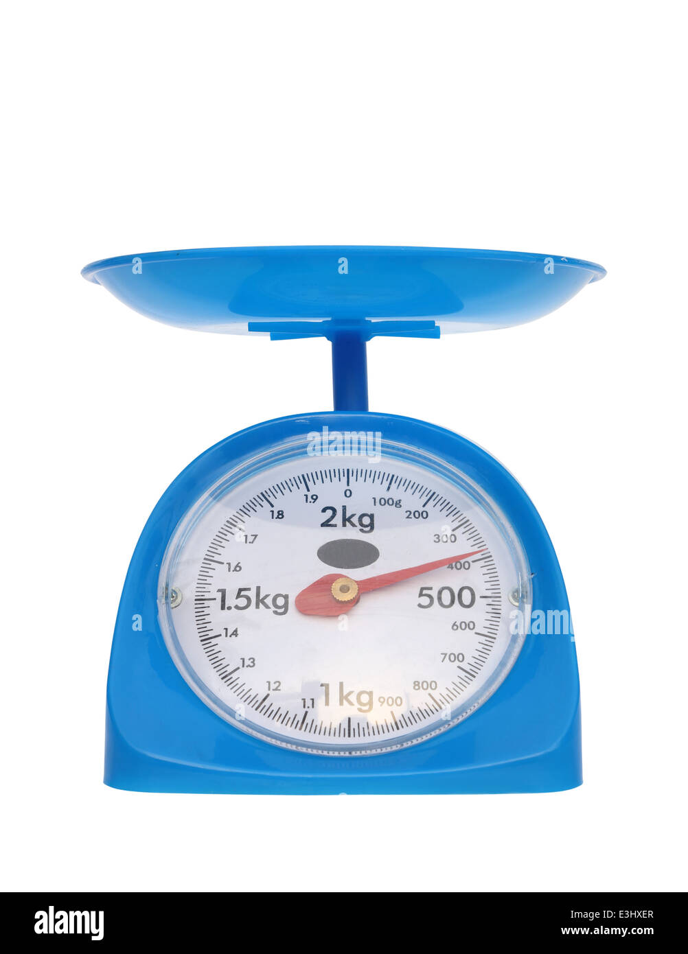 kitchen scales isolated on white background (400 gram Stock Photo - Alamy