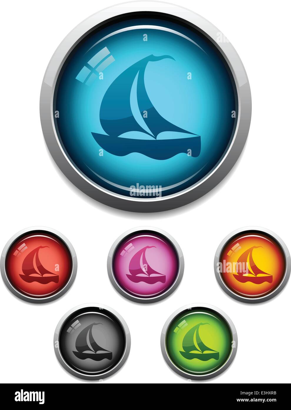 Red blue boat in Cut Out Stock Images & Pictures - Alamy