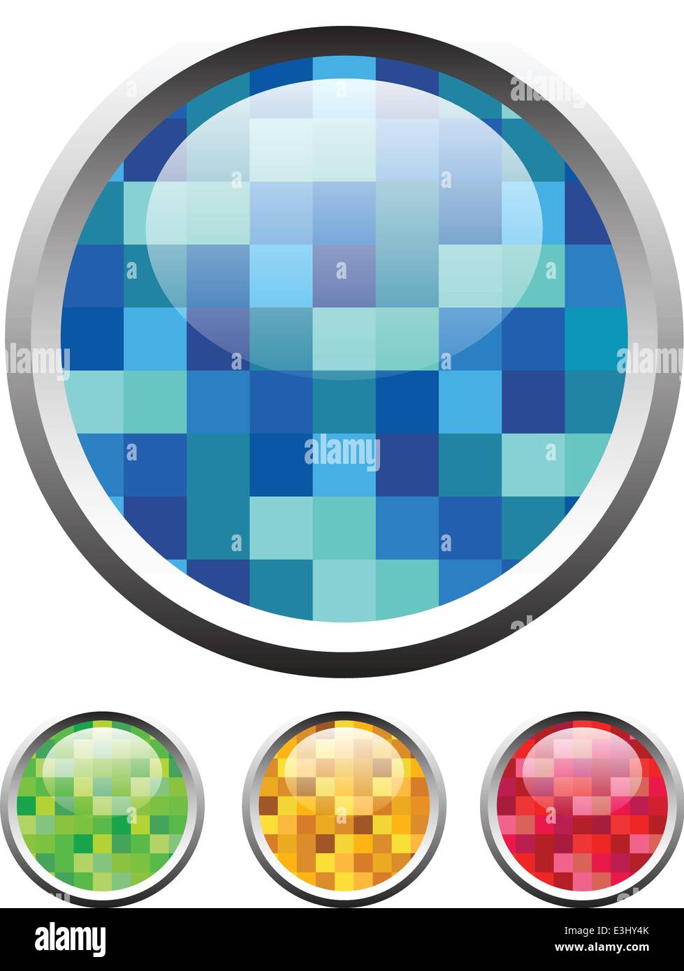 Set of glossy textured icons in 4 colors Stock Vector Image & Art - Alamy