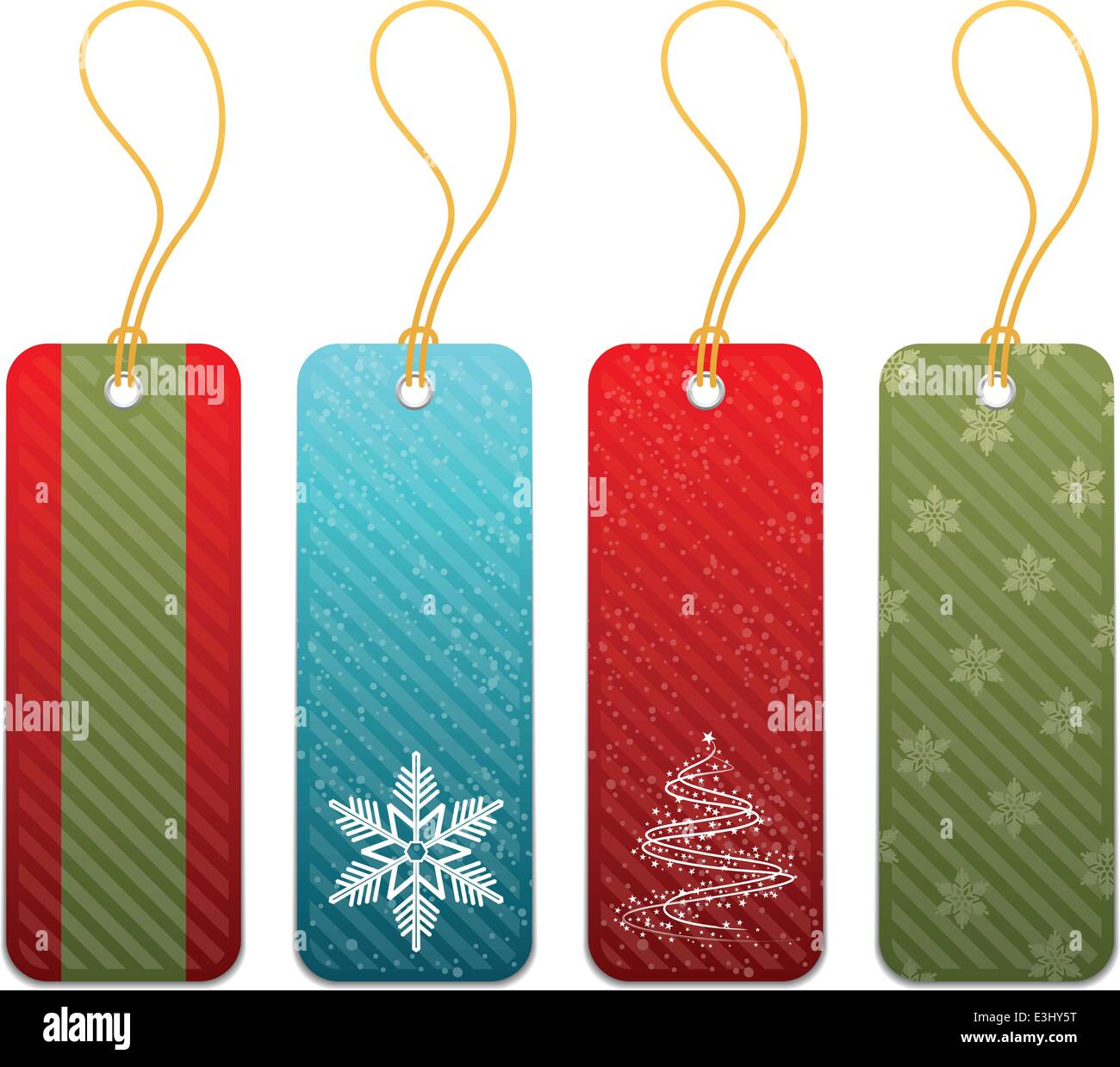 Set of Christmas gift tags in 4 styles Stock Vector Image & Art - Alamy