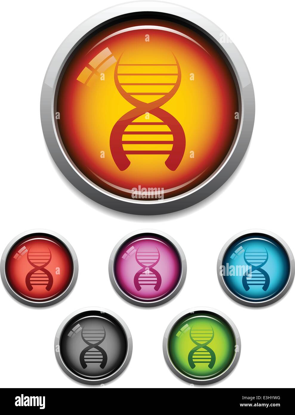 Genetics set icon dna Cut Out Stock Images & Pictures - Alamy