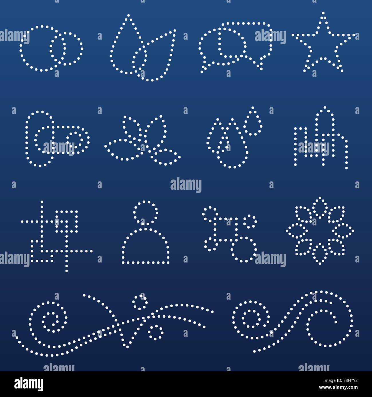 Set of 14 abstract dotted icons and shapes Stock Vector Image & Art - Alamy