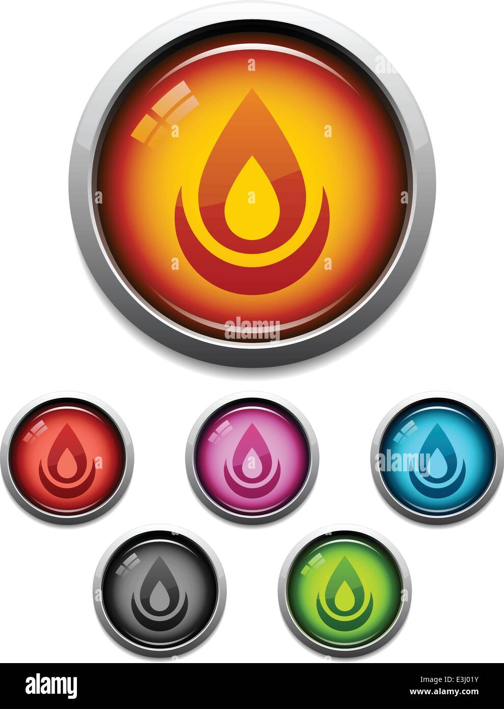 Flame icon in circle Stock Vector Images - Alamy