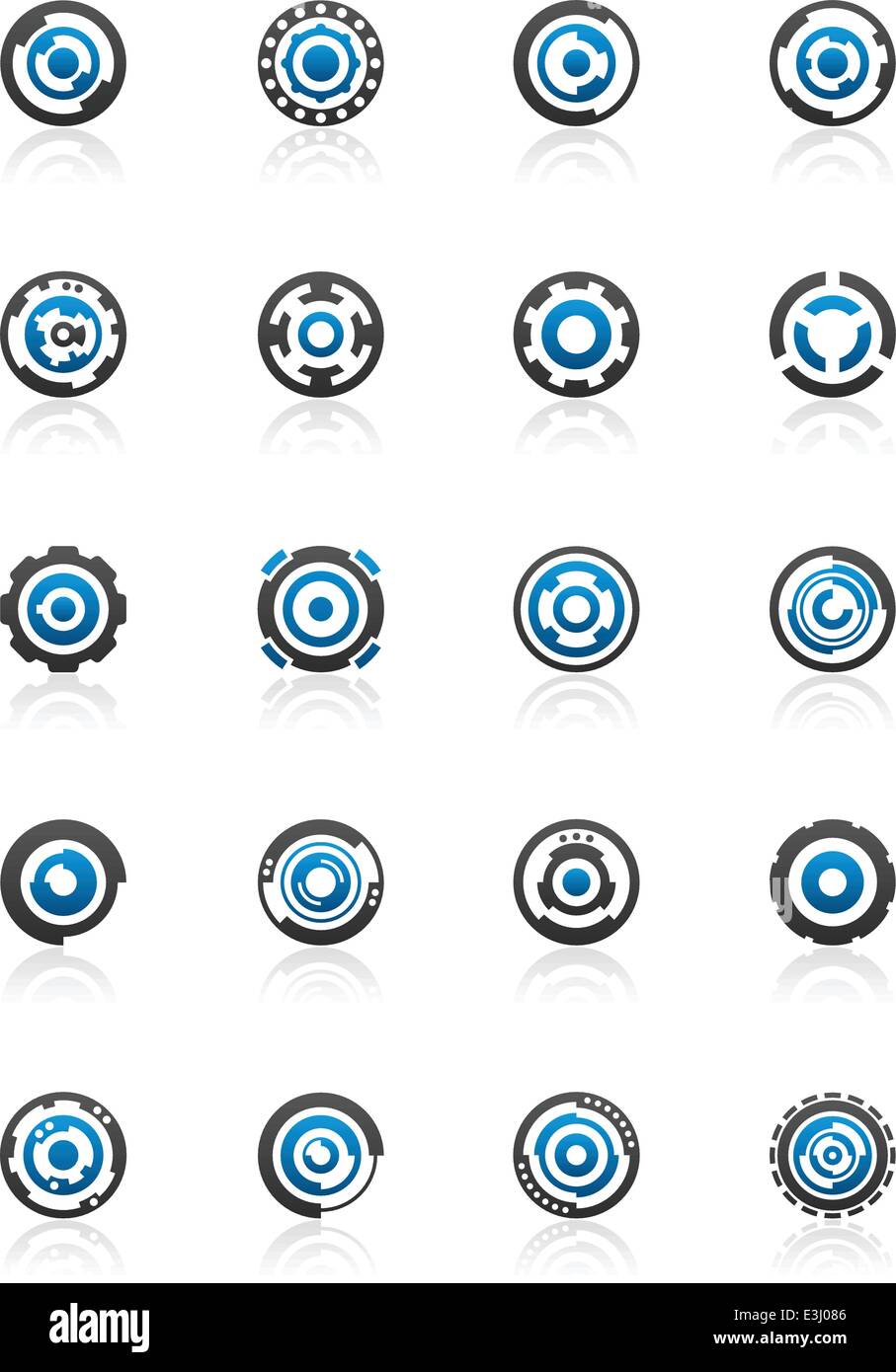 Set of 20 gear and cog design elements and graphics Stock Vector Image ...