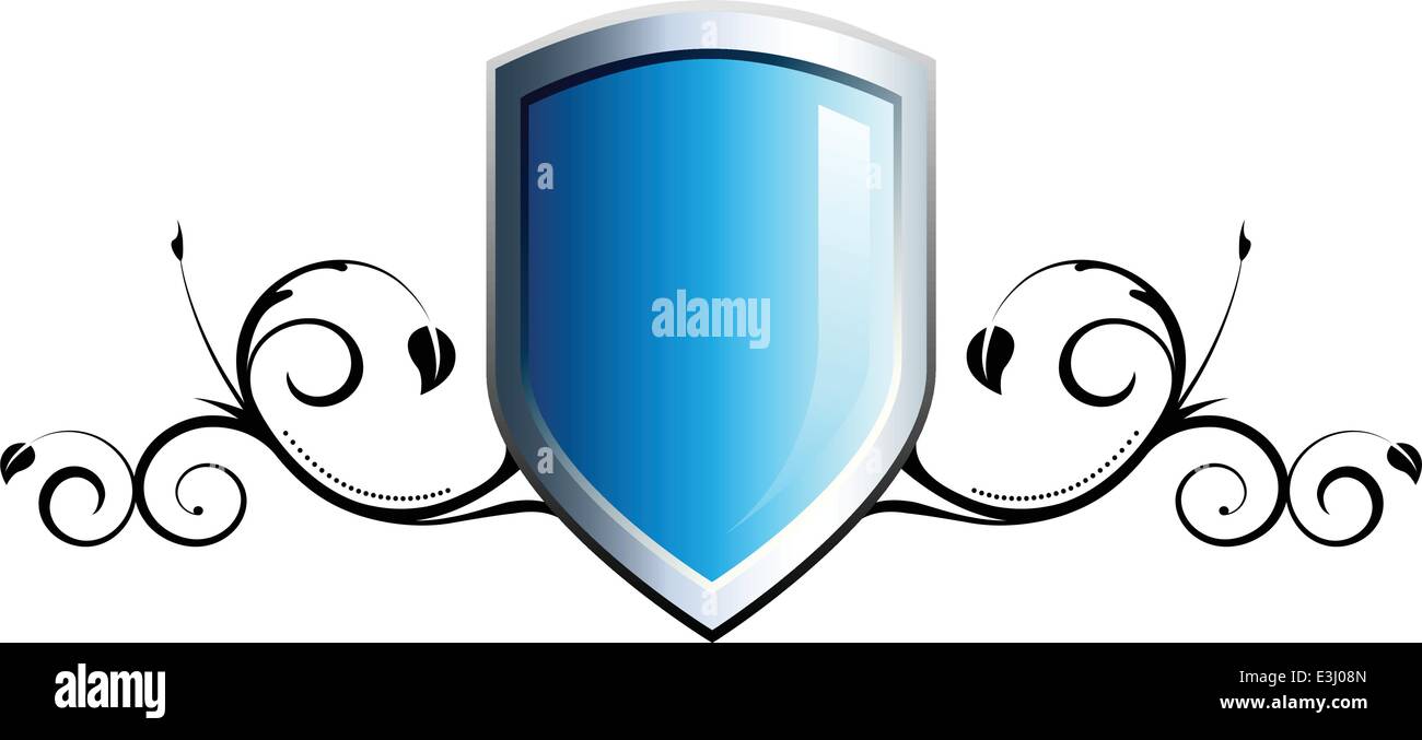 Floral and shield Stock Vector Images - Alamy