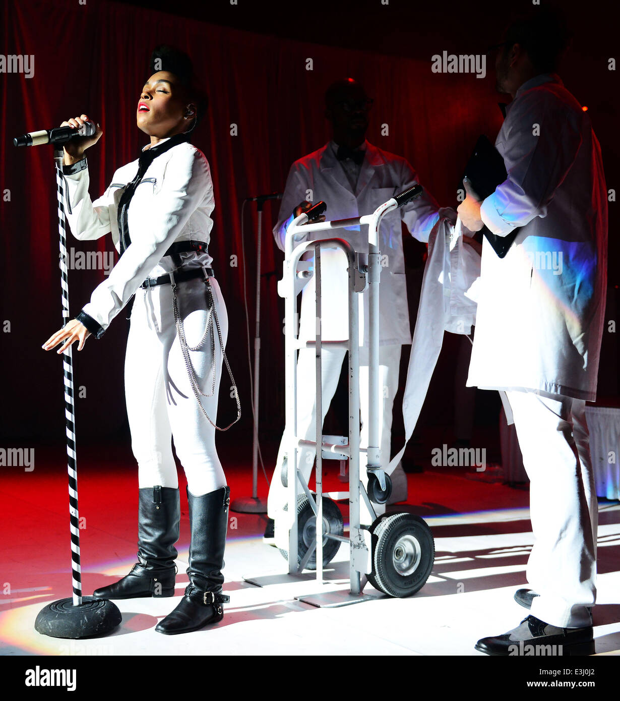Janelle Monae performs in 'The Electric Tour' concert at Fillmore Miami ...