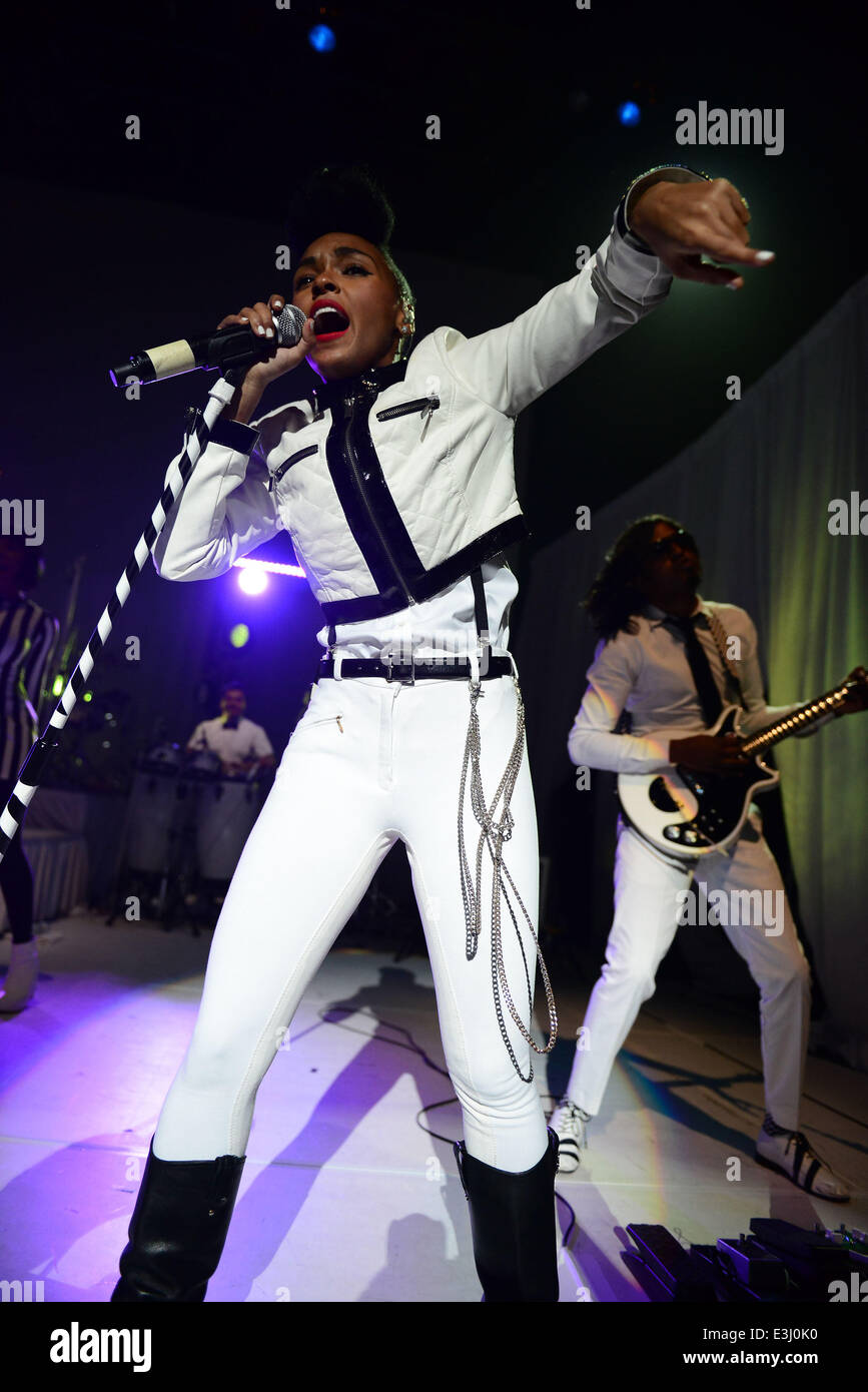 Janelle Monae performs in 'The Electric Tour' concert at Fillmore Miami ...