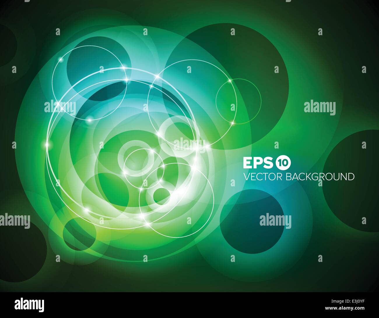 Modern abstract green ring tech background with light effect Stock ...