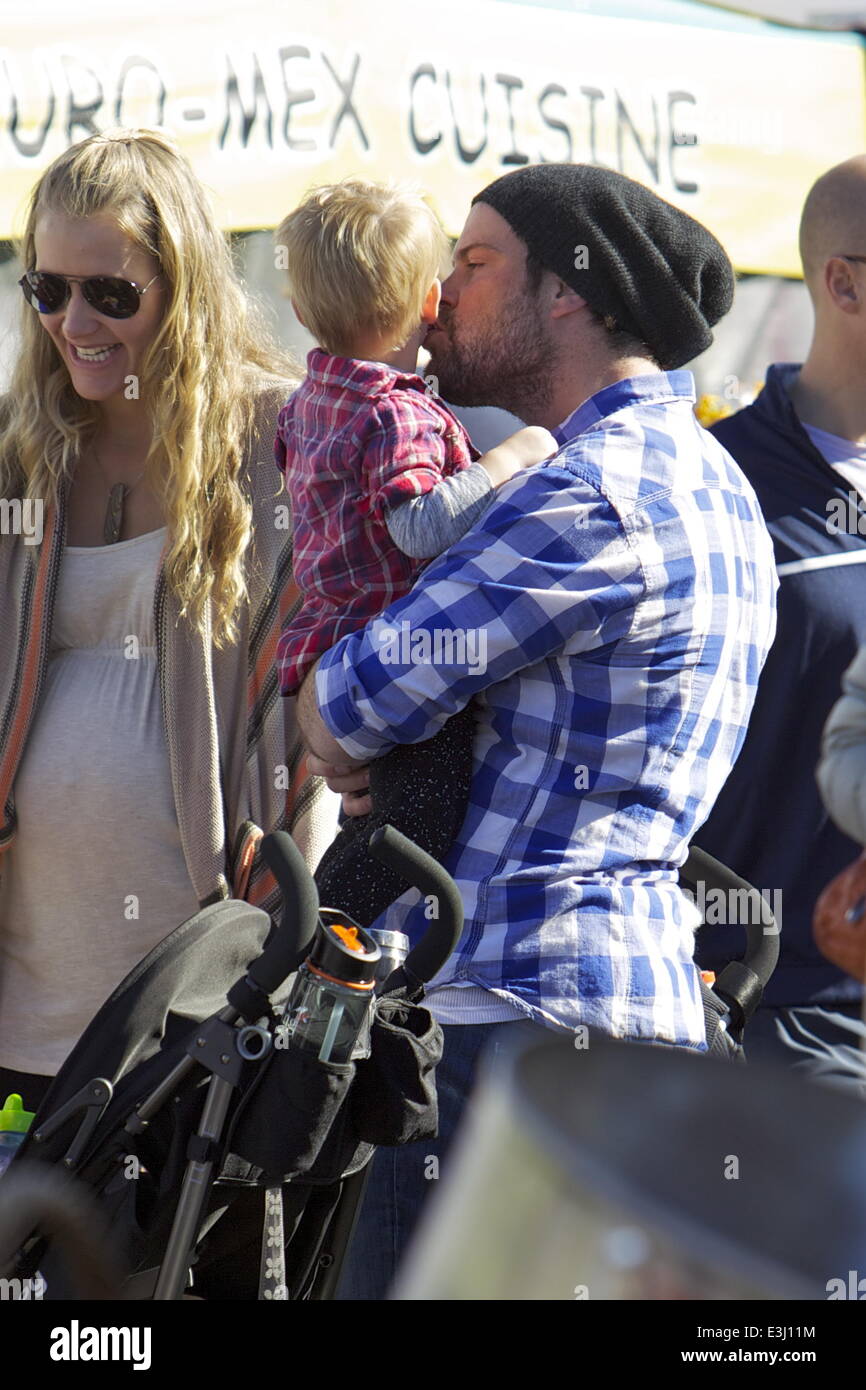 Celebrities visit the Studio City farmers market Featuring: Mike Comrie ...