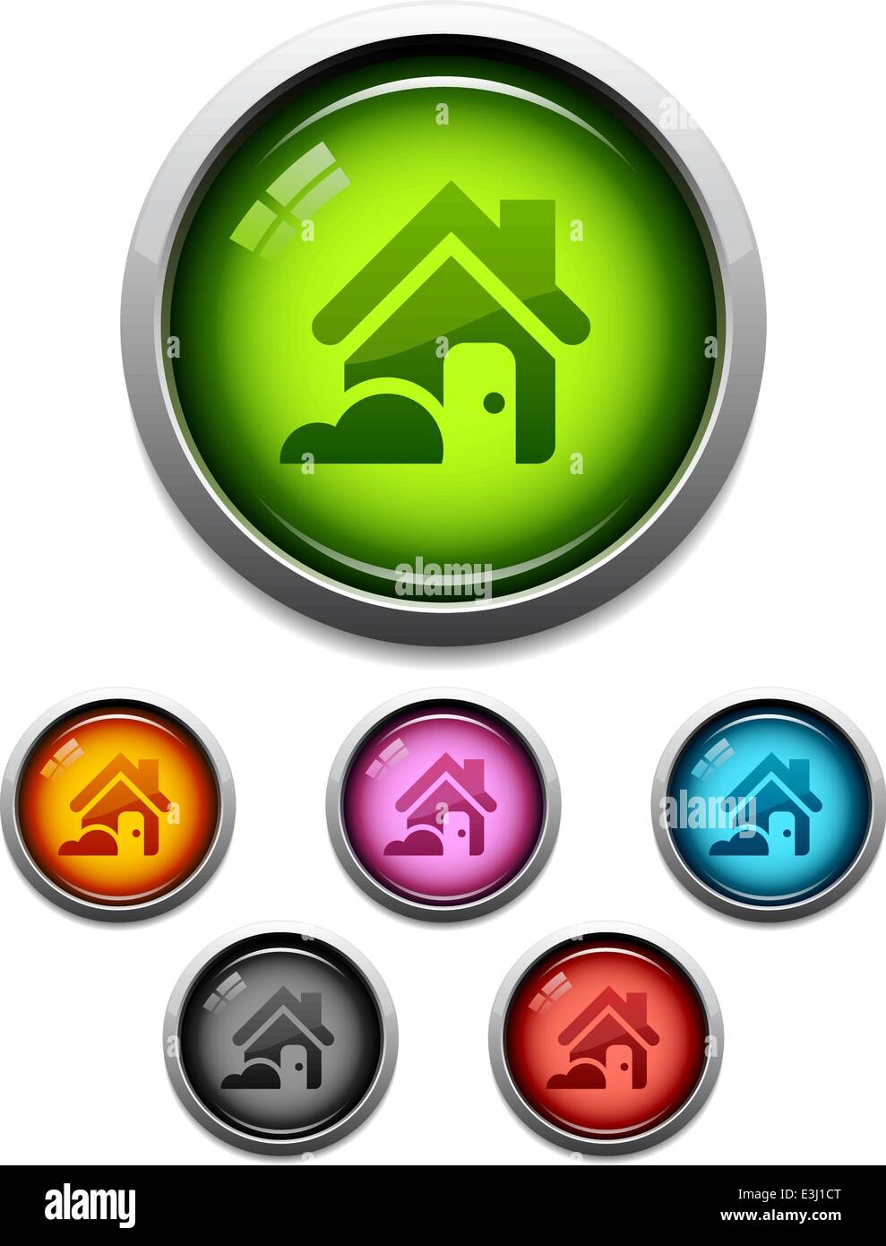 Home button icon hi-res stock photography and images - Alamy
