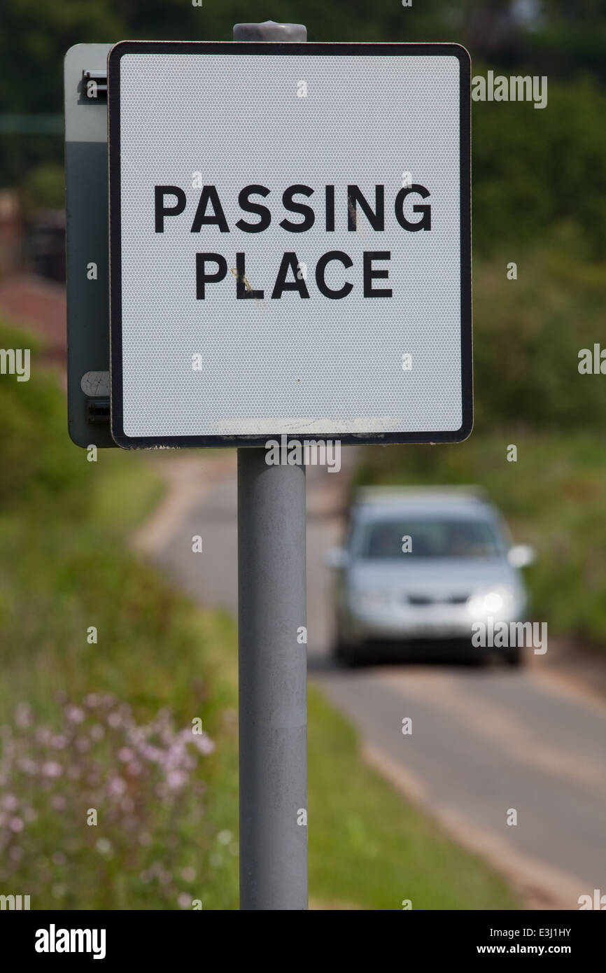 Rural Road Sign 'PASSING PLACE'. Norfolk. East Anglia. England. UK ...