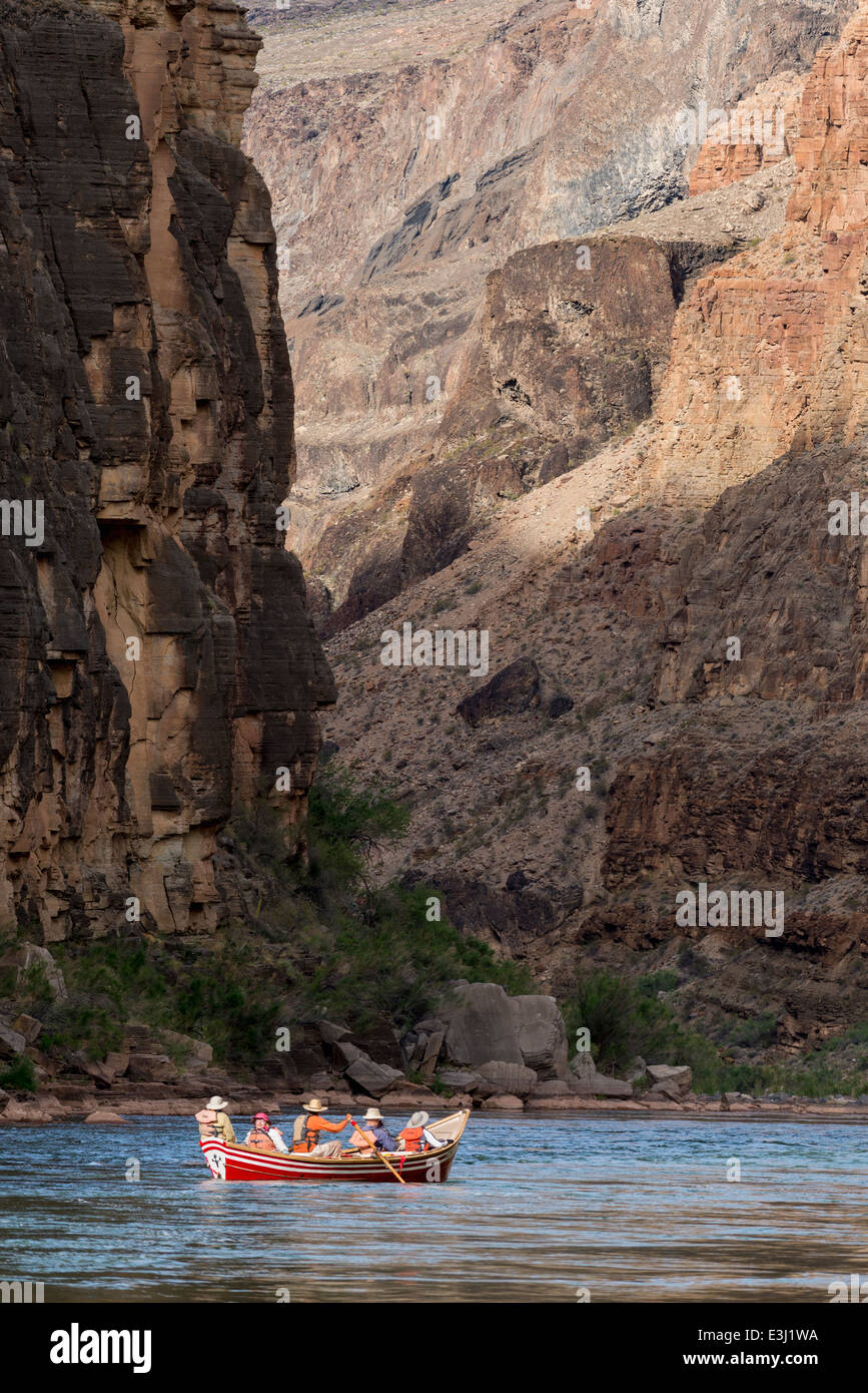 Dory trip on the Colorado River in the Grand Canyon, Arizona Stock ...