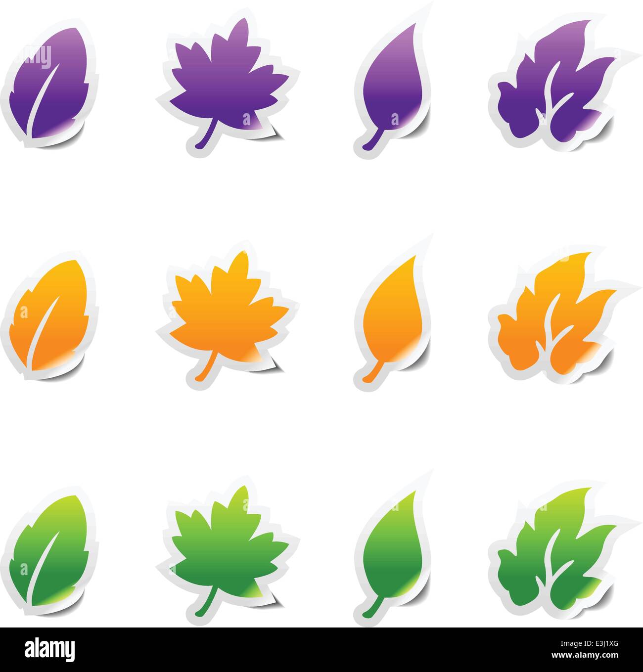 Sticky leaves with Stock Vector Images - Alamy