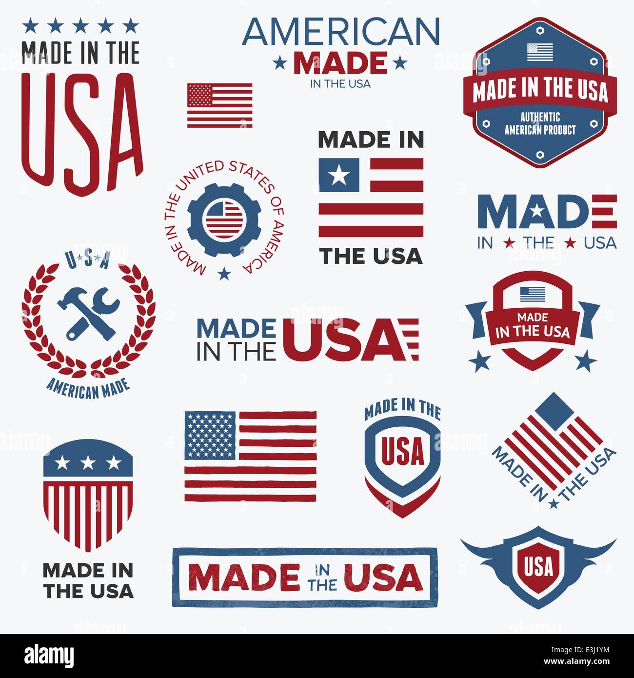 Set various made in Cut Out Stock Images & Pictures - Alamy