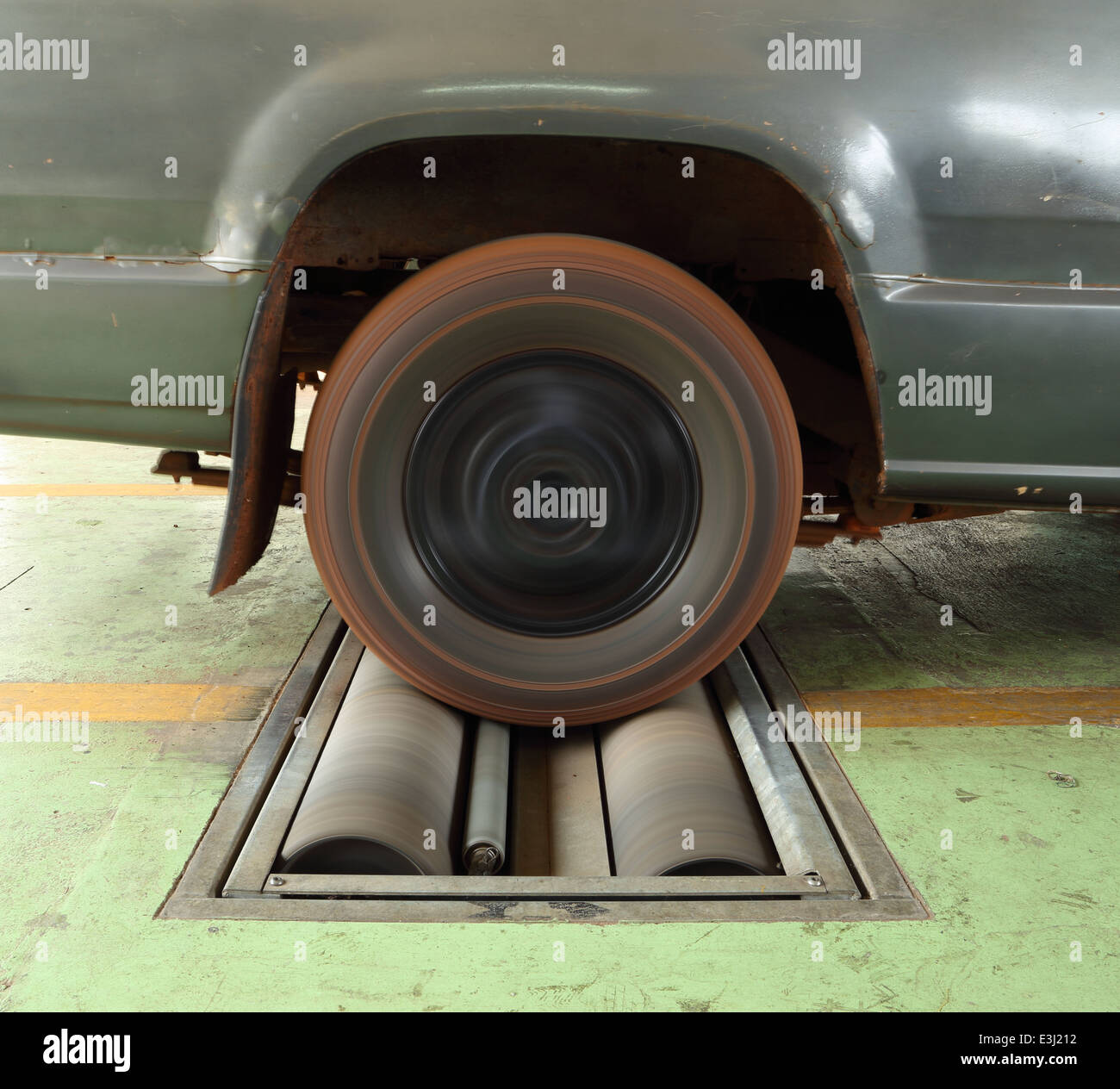 brake testing system of the old car Stock Photo - Alamy