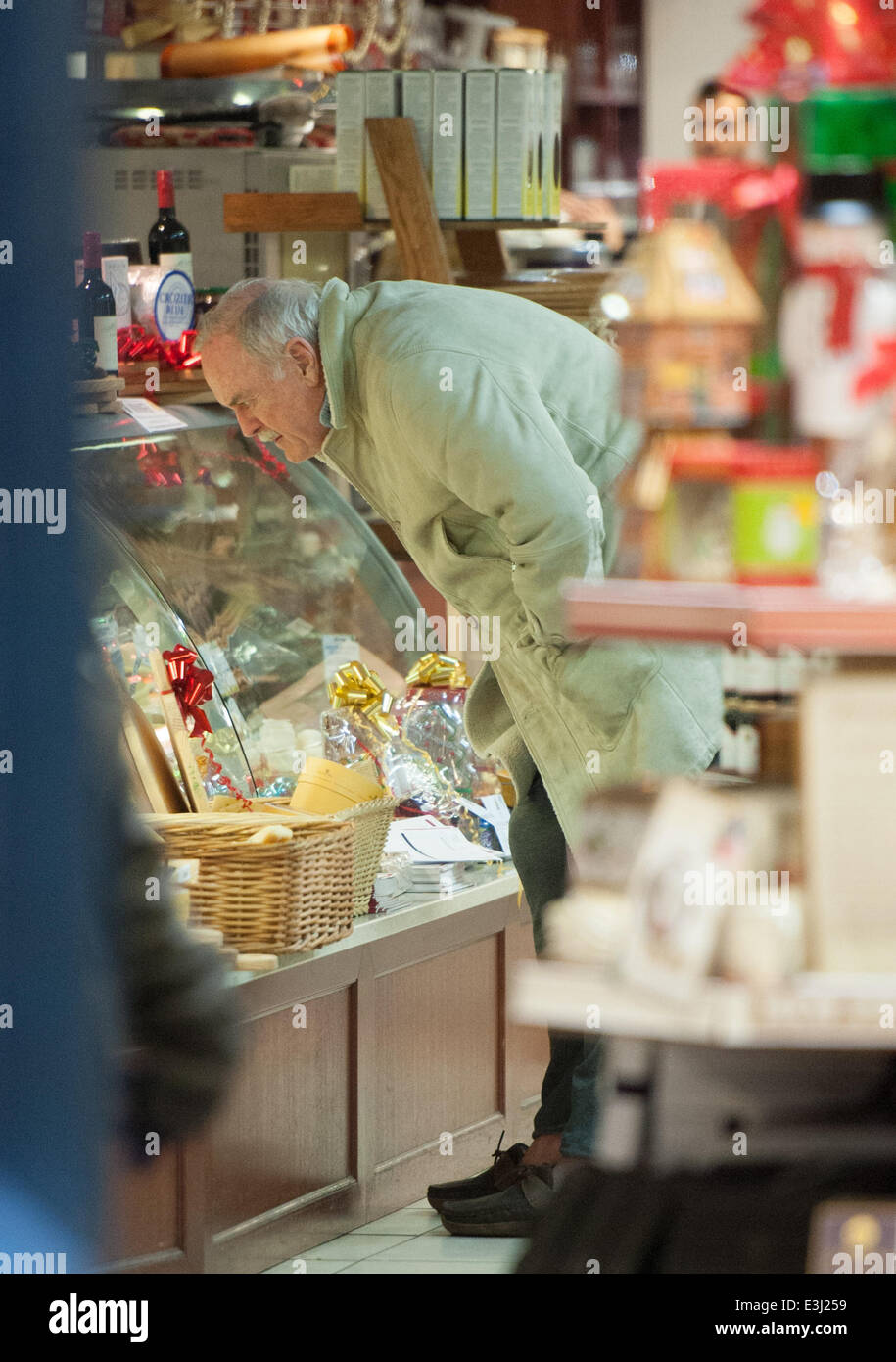 Monty Python actor John Cleese out and about in Chelsea before buying ...