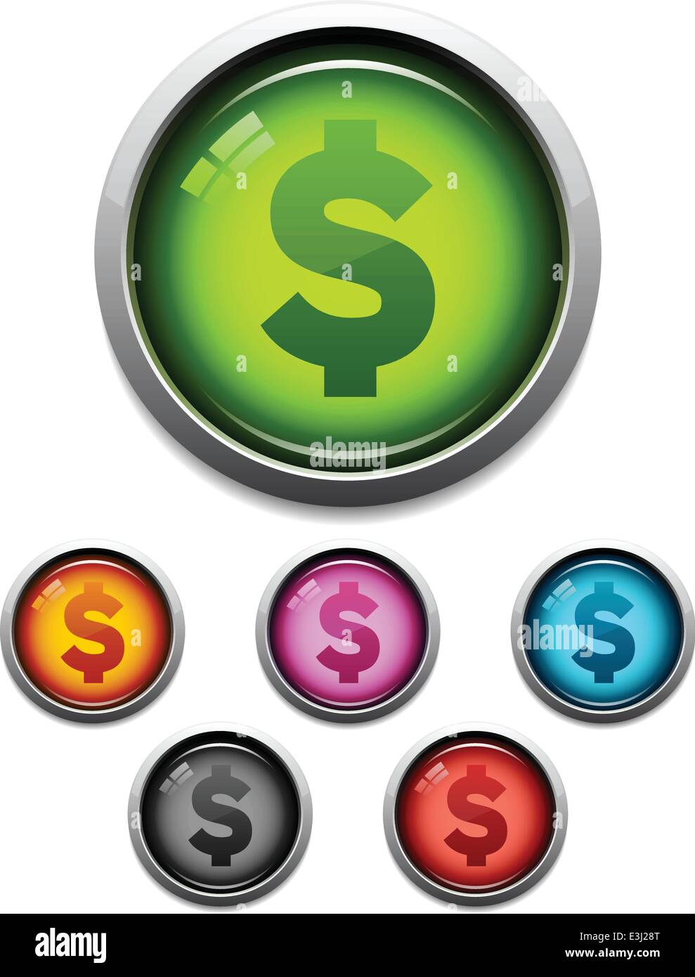 Dollar currency symbol in colors hi-res stock photography and images ...