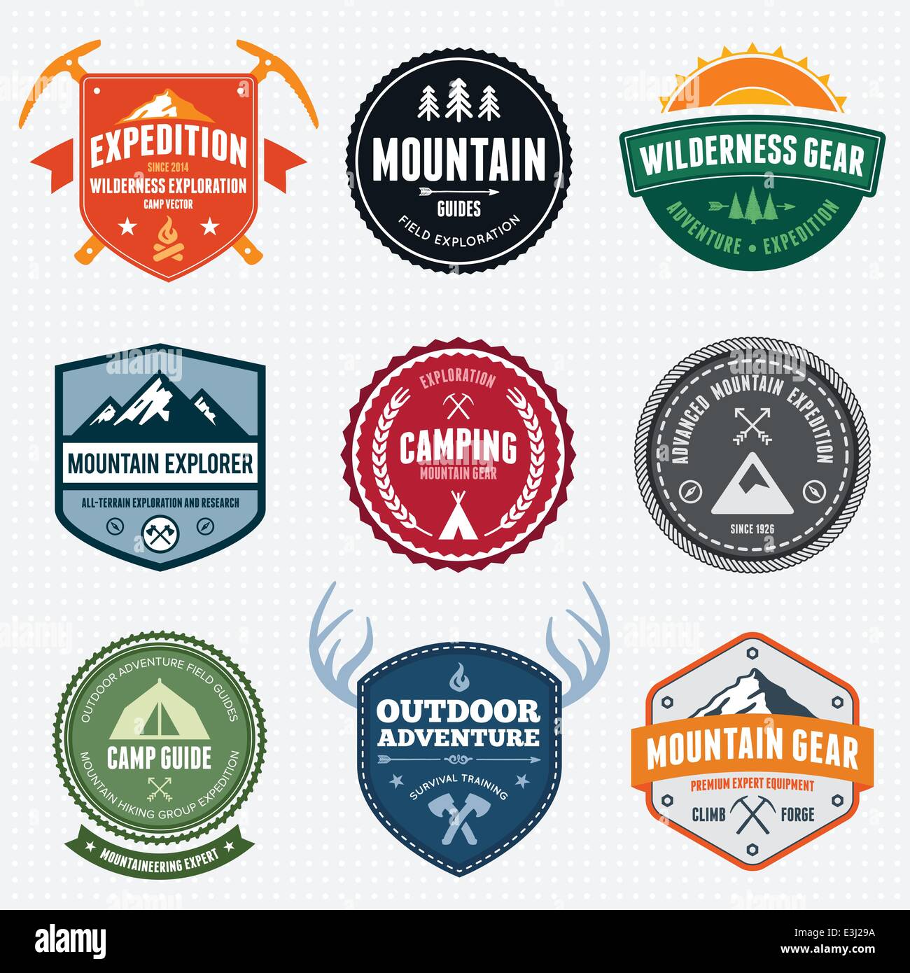 Classic mountaineering Stock Vector Images - Alamy