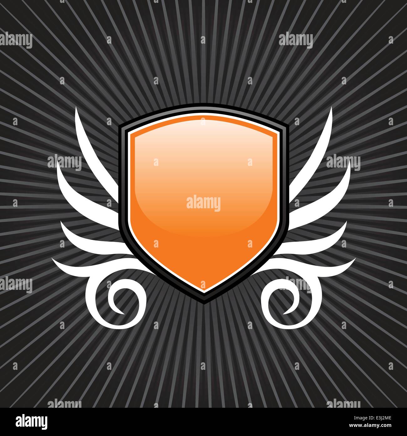 Orange shield Stock Vector Images - Alamy