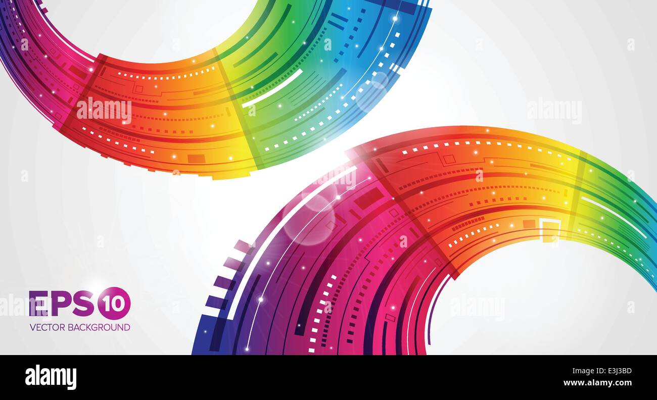 Abstract colorful rainbow curves background design eps10 Stock Vector ...