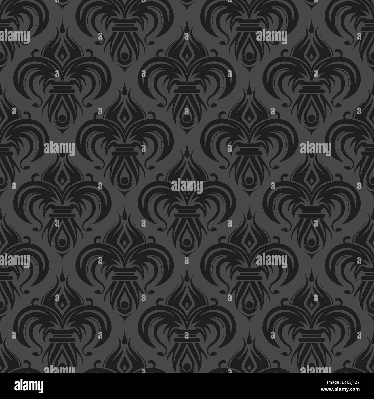 Gray antique seamless wallpaper background design tile Stock Vector ...