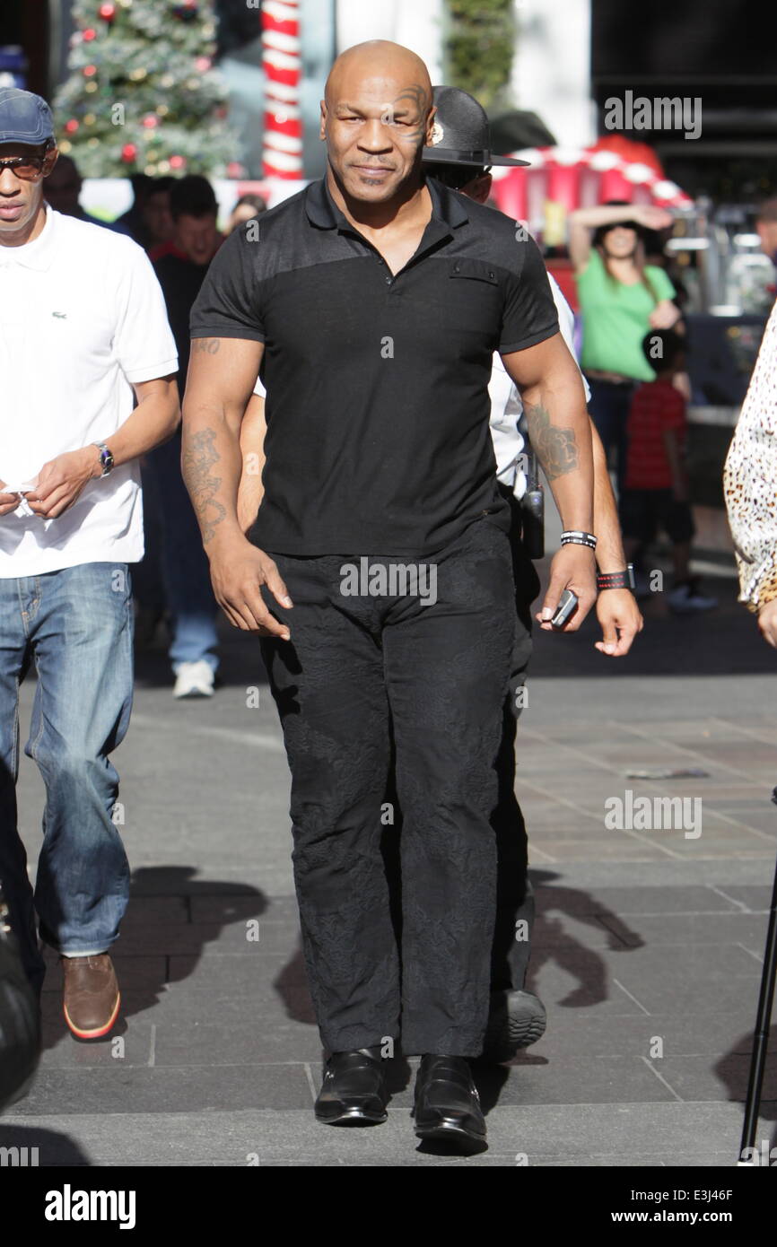 Mike Tyson seen at Universal Studios for entertainment show Extra with ...