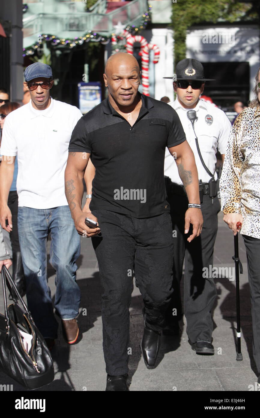 Mike Tyson seen at Universal Studios for entertainment show Extra with ...
