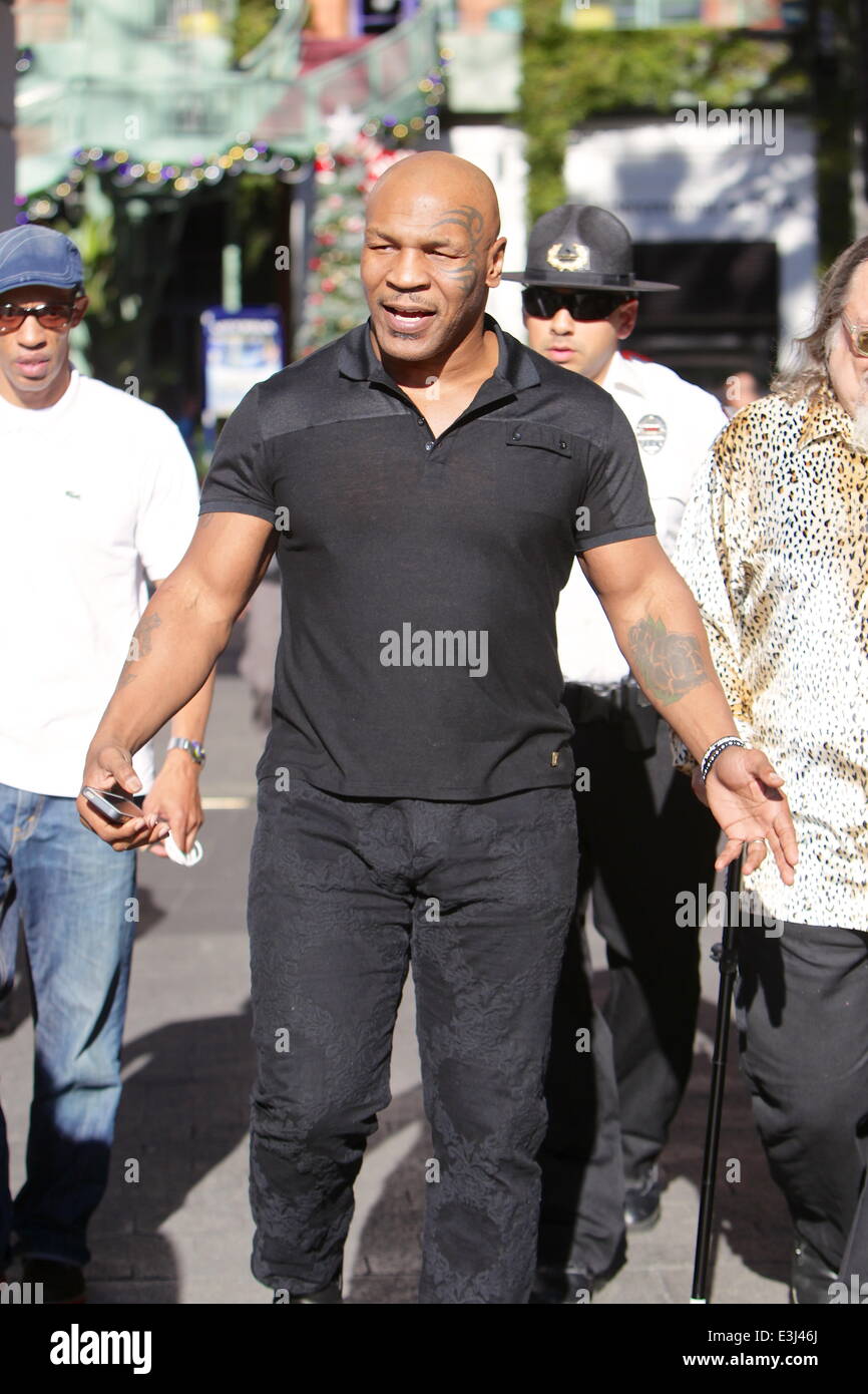 Mike Tyson seen at Universal Studios for entertainment show Extra with ...